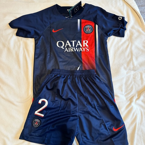 Shirts & Tops | Achraf Hakimi Psg 223 Jersey Shorts Kit Kids Size 24 26 ...